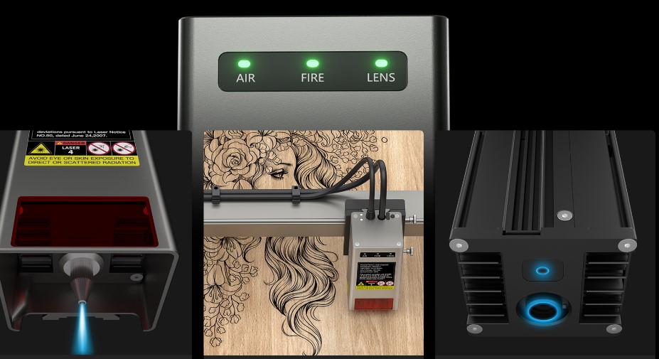 Creality Falcon 2 PRO Lazer Gravür (Oyma - Kazıma) Makinesi - 40W - Robot Sepeti